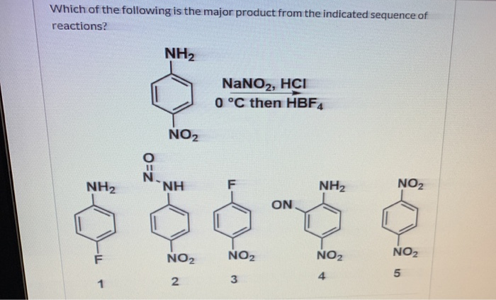 Solved Which of the following is the major product from the | Chegg.com