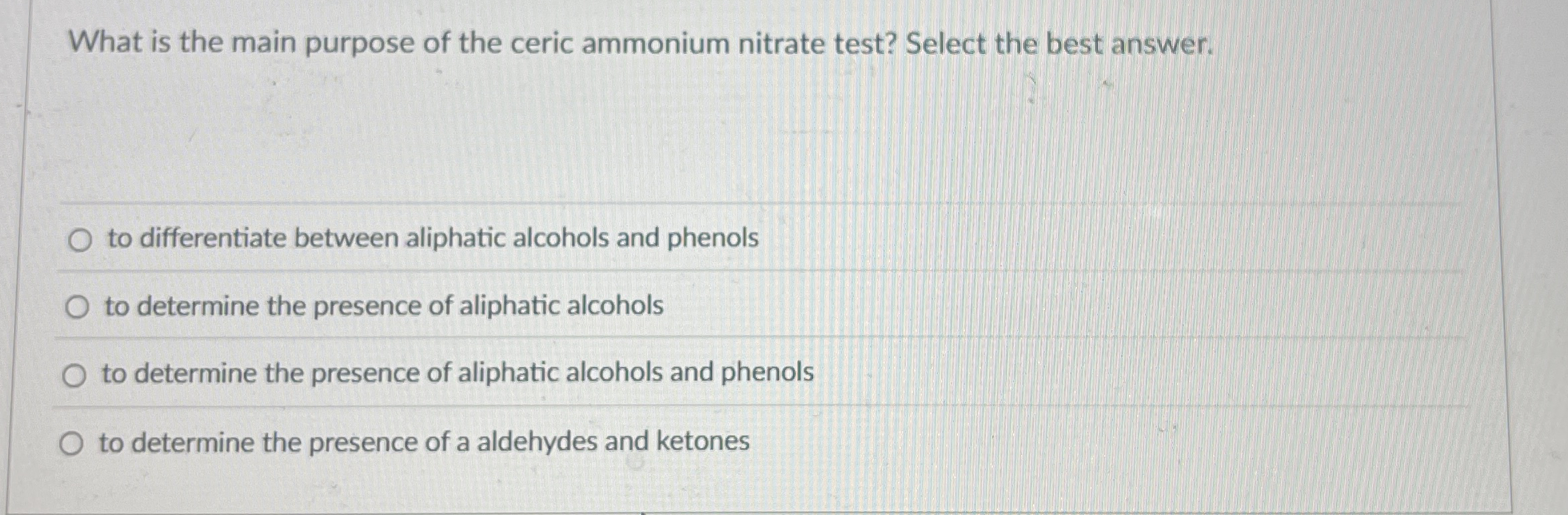 What is the main purpose of the ceric ammonium | Chegg.com