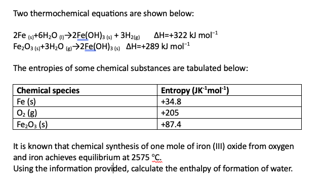 Solved Two thermochemical equations are shown | Chegg.com