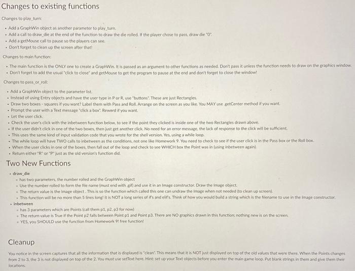Solved Need Help fixing python code with Zelle | Chegg.com