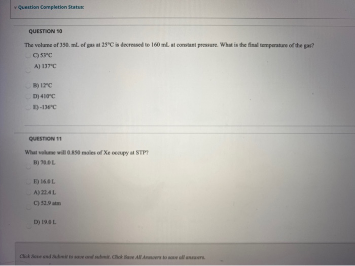 Solved Question Completion Status: QUESTION 10 The volume of | Chegg.com