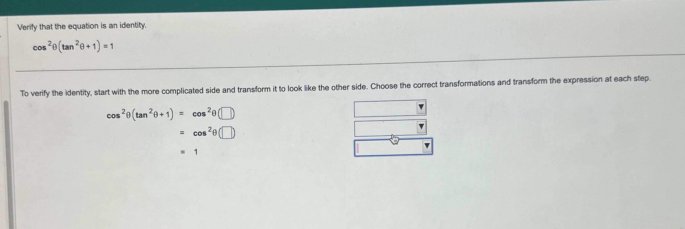 Solved Verify that the equation is an | Chegg.com