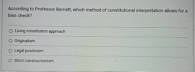 Solved According to Professor Barnett, which method of | Chegg.com