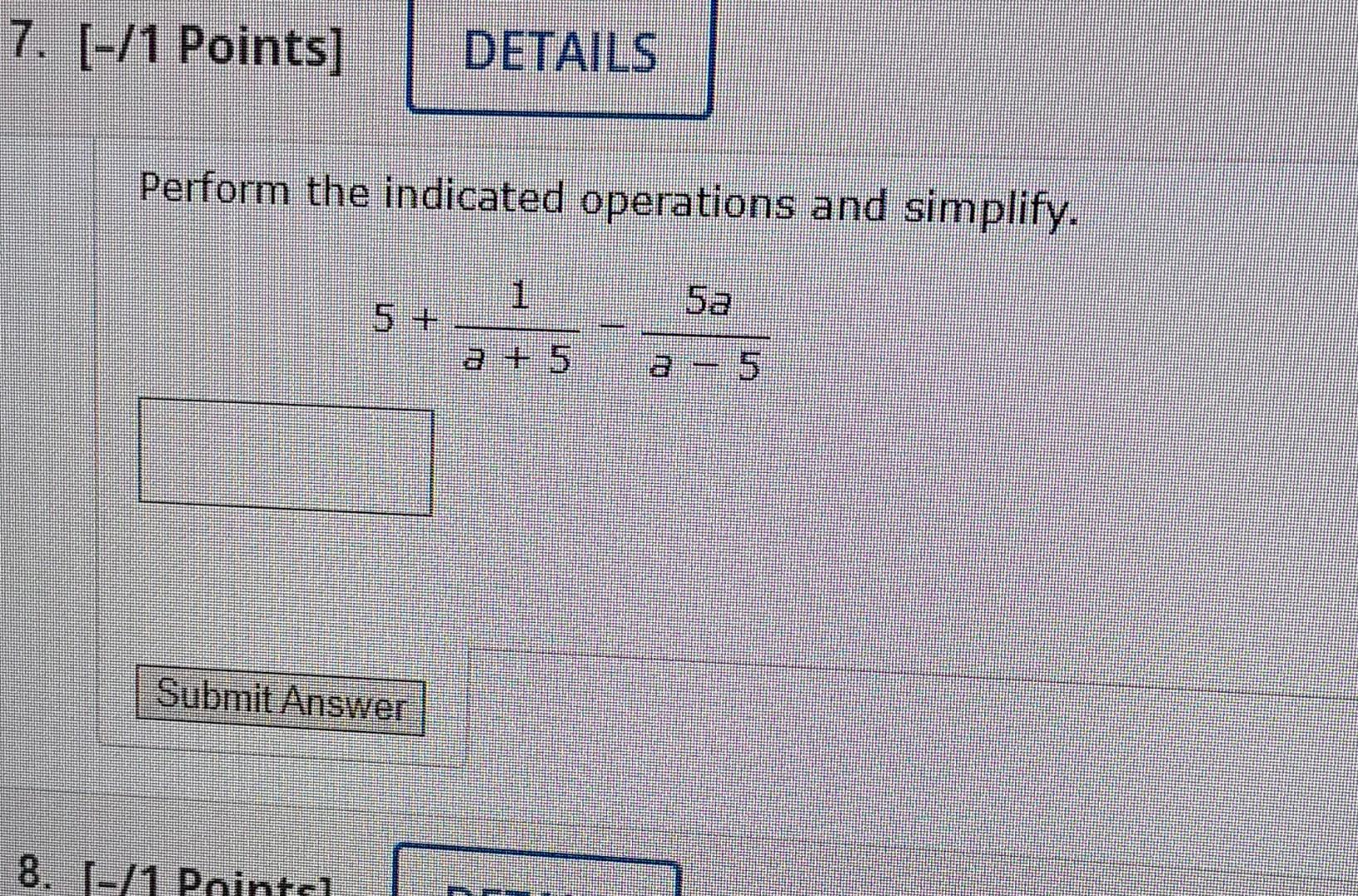 Solved Perform the indicated operations and simplify. | Chegg.com