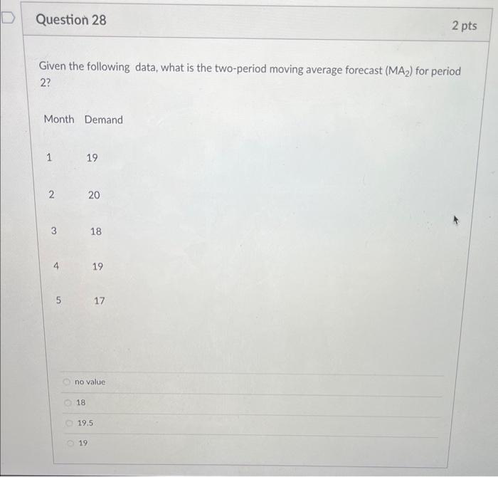 Solved Given the following data, what is the two-period | Chegg.com