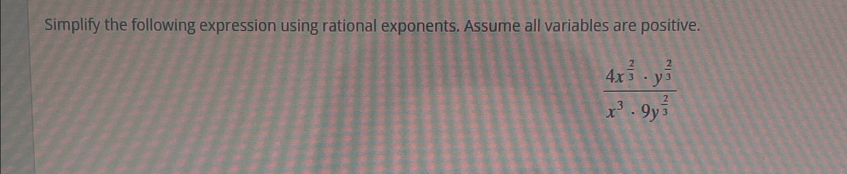 Solved Simplify the following expression using rational | Chegg.com