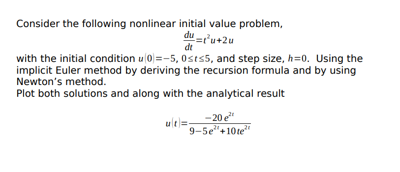 Solved Using Python, Consider the following nonlinear | Chegg.com