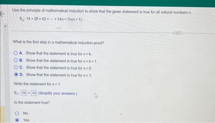 Solved Use the principle of mathematical induction to show | Chegg.com