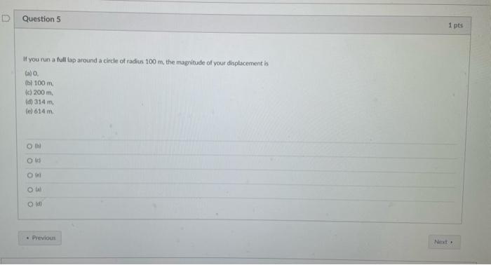 Solved If you run a full iap around a clicle of radius 100 | Chegg.com