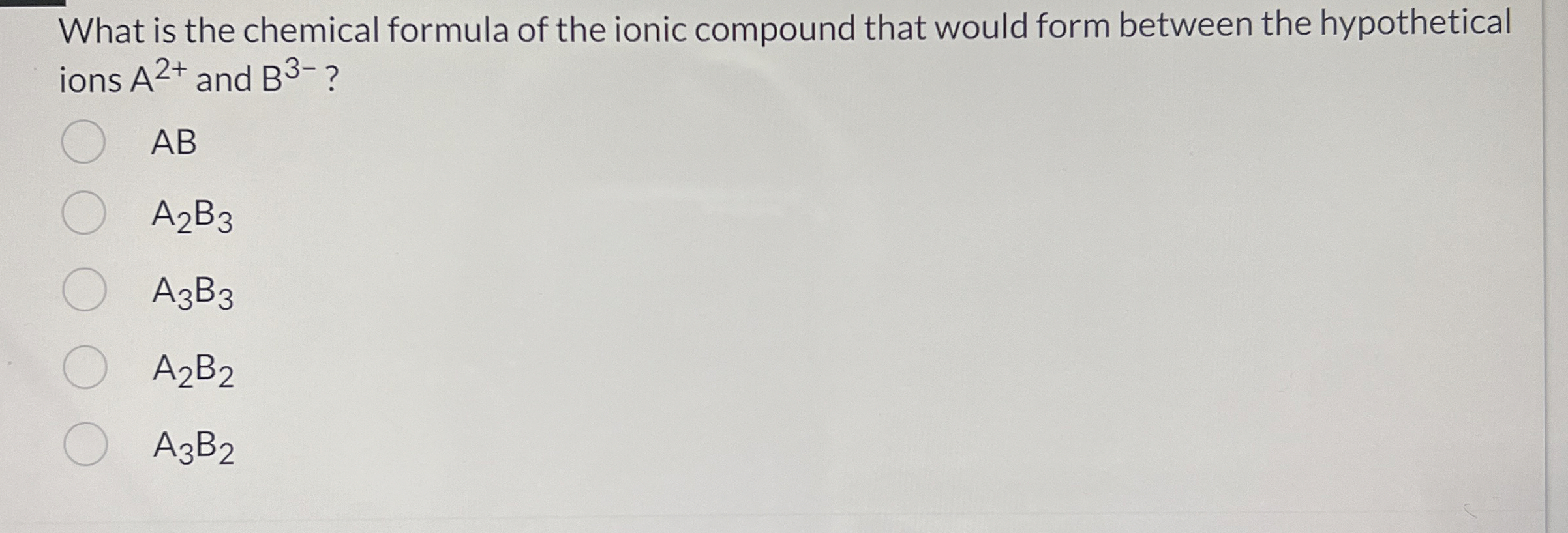 Solved What is the chemical formula of the ionic compound | Chegg.com