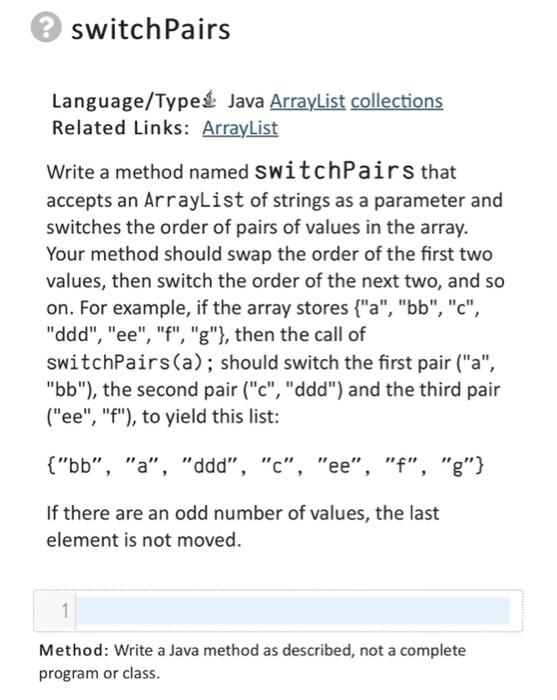 Solved ? sorted Language/Types Java arrays traversals Write | Chegg.com