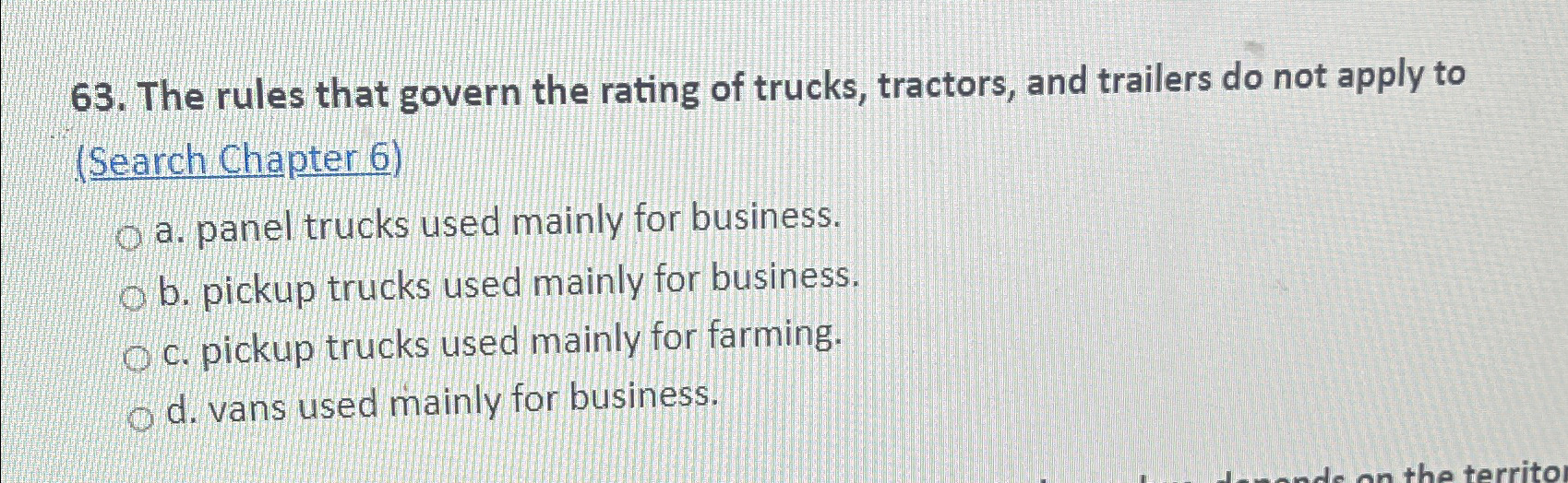 Solved The rules that govern the rating of trucks, tractors, | Chegg.com