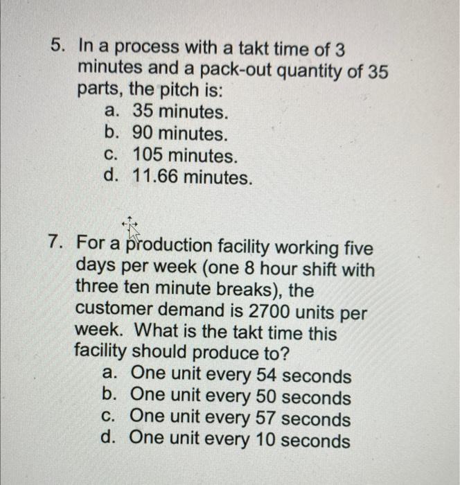 Solved 14. What is the shift capacity of a machine with the | Chegg.com