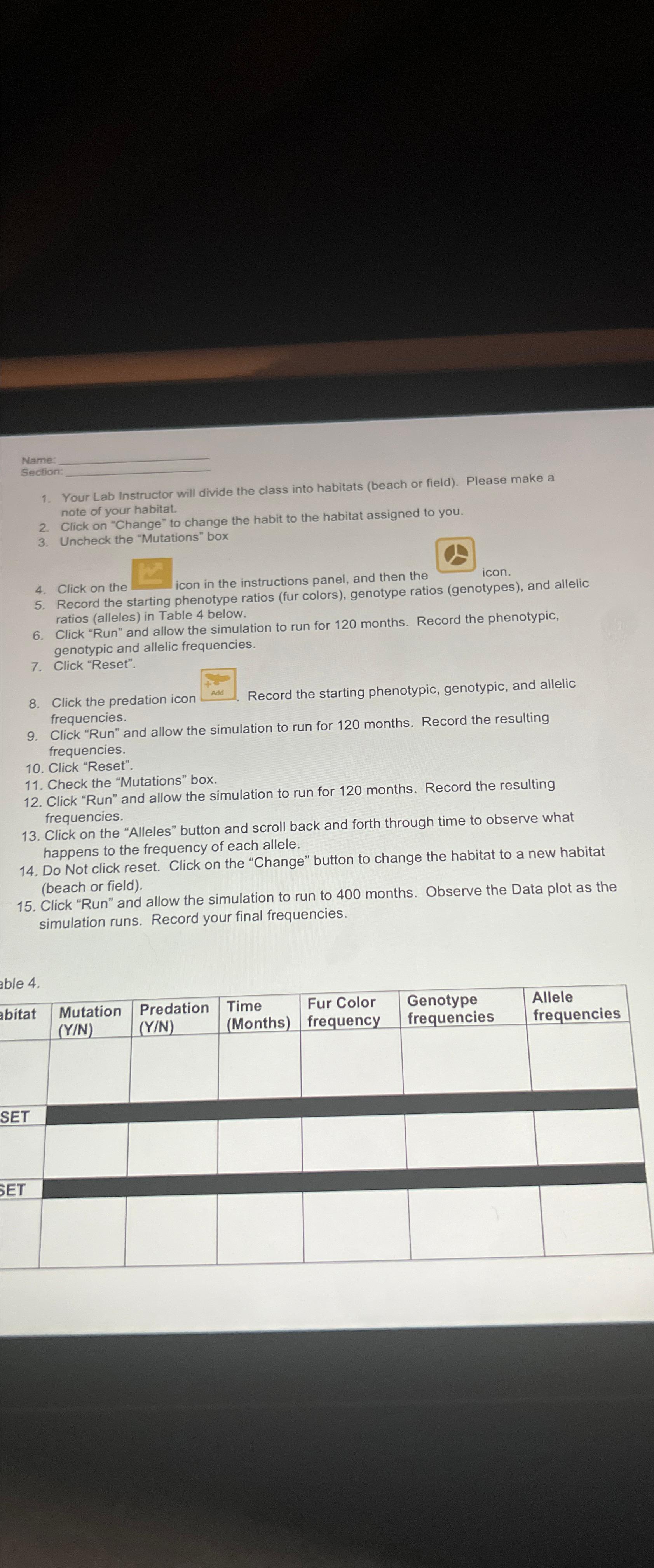 Solved NameSection:Your Lab Instructor will divide the class | Chegg.com