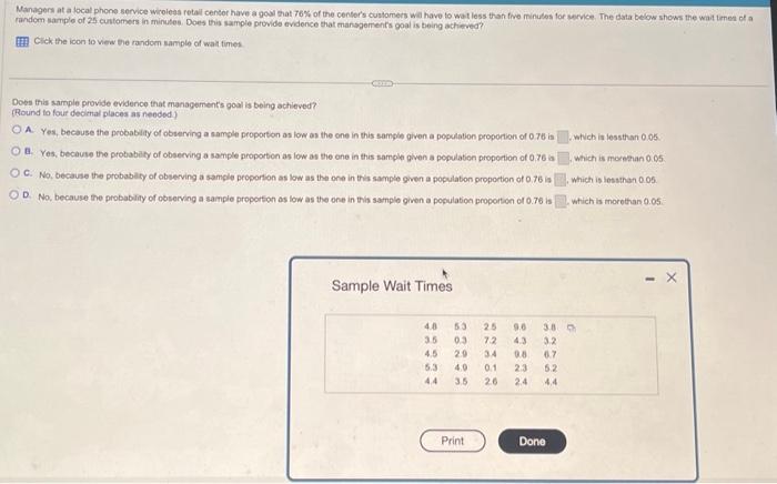 Solved random sample of 25 cuntomers in minutes. Does this | Chegg.com Solved random sample of 25 cuntomers in minutes. Does this | Chegg.com