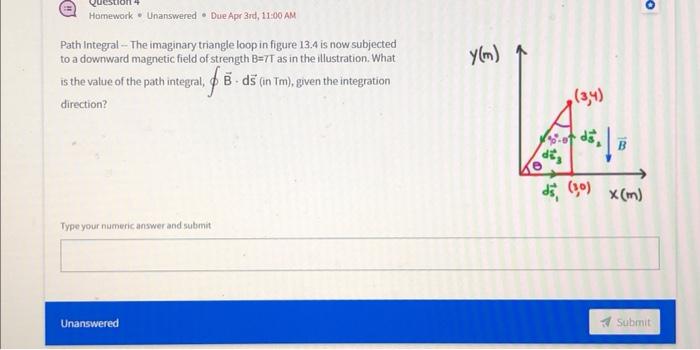Path Integral - The imaginary triangle loop in figure | Chegg.com