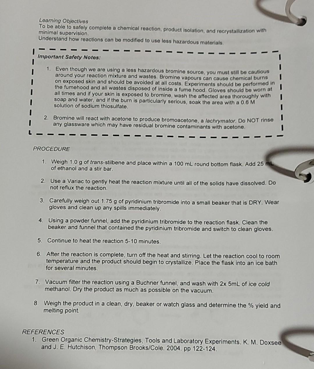 Solved Melting point: 234.6∘=244.7′C Weight of product: | Chegg.com