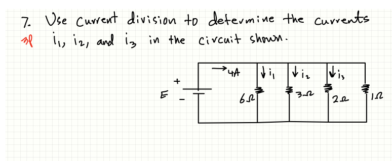 Solved Use current division to determine the currentsof | Chegg.com