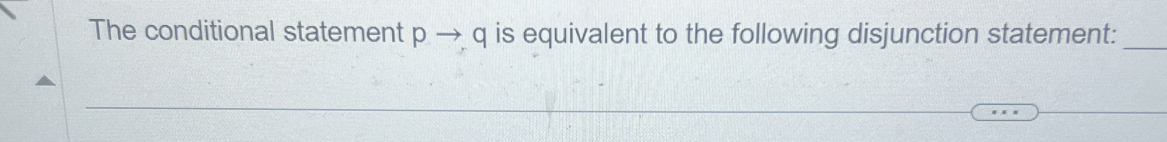 Solved The conditional statement p→q ﻿is equivalent to the | Chegg.com