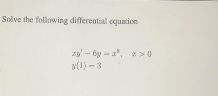 Solved Solve the following differential | Chegg.com