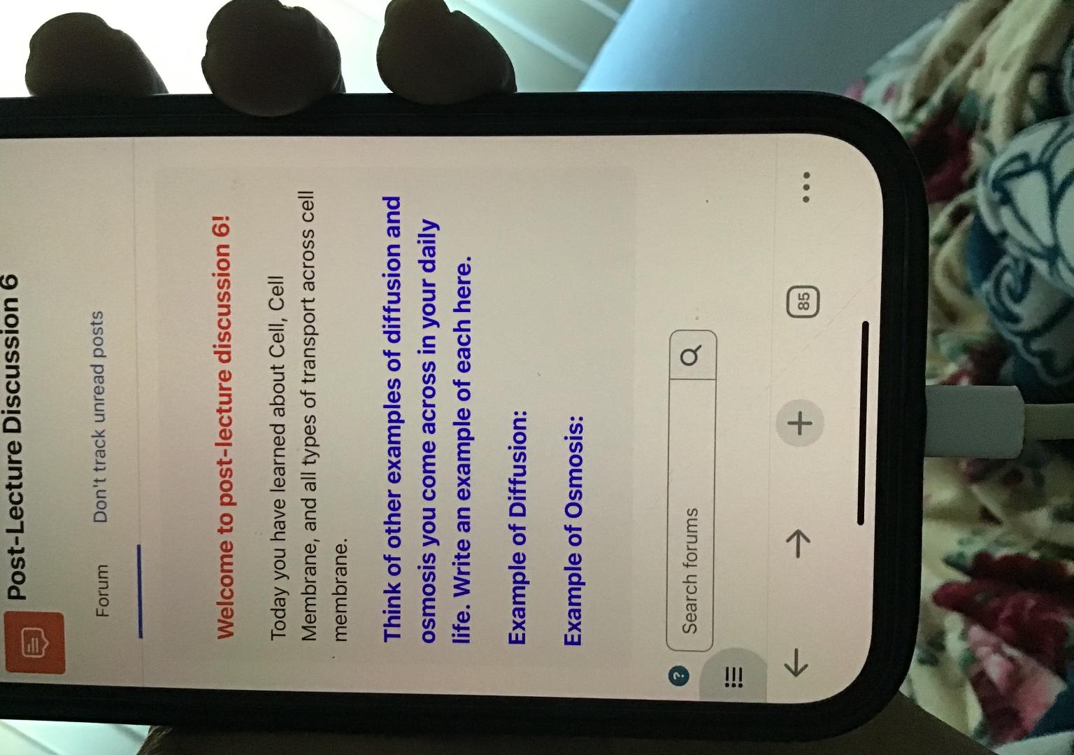 Solved Post-Lecture Discussion 6ForumDon't track unread | Chegg.com