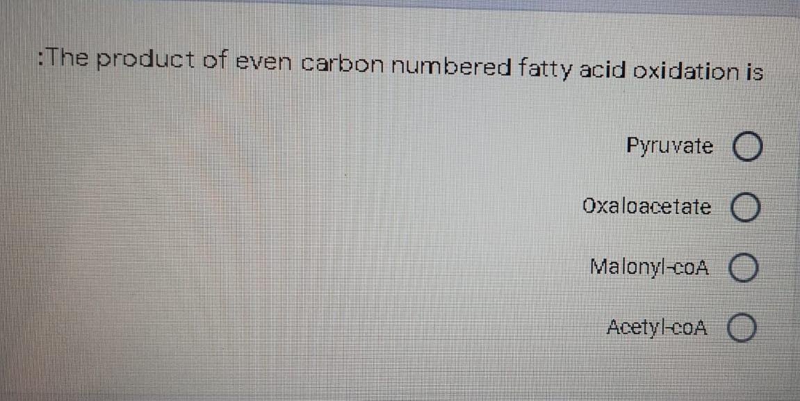 Solved ?Which stage of FFA oxidation will be directly | Chegg.com