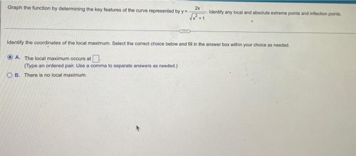 [Solved]: 2x Graph the function by determining the key feat