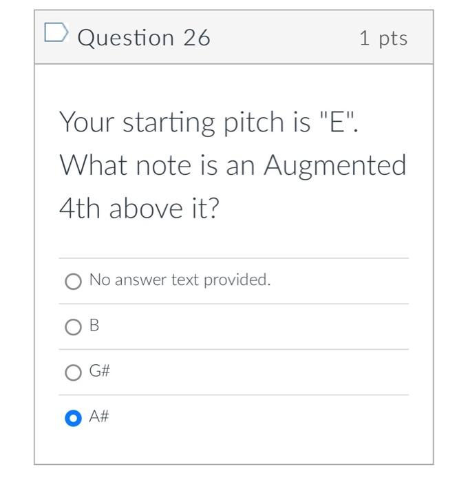 Solved Question 26 1pts Your starting pitch is Solved Question 26 1pts Your starting pitch is