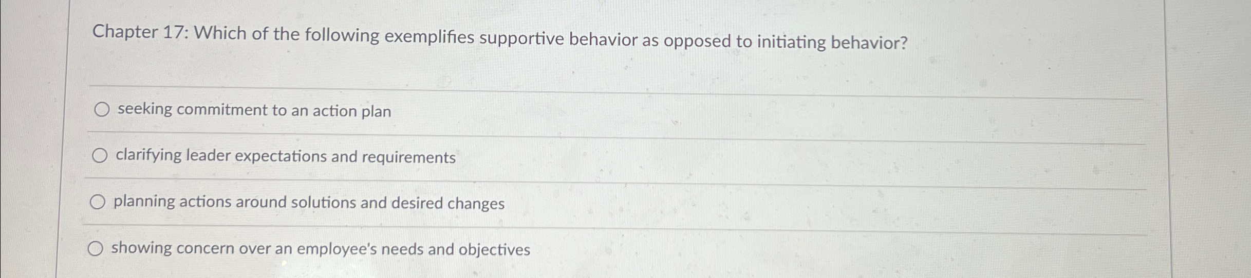 Solved Chapter 17: Which of the following exemplifies | Chegg.com