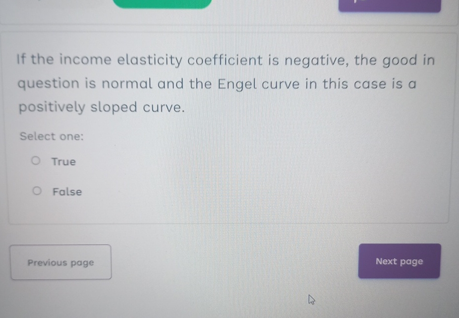 Solved If the income elasticity coefficient is negative, the | Chegg.com
