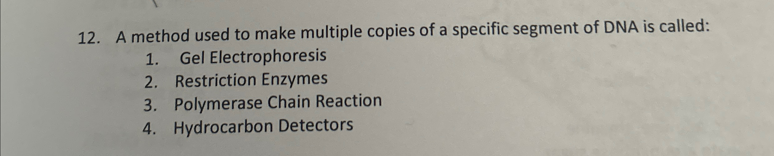 Solved A method used to make multiple copies of a specific | Chegg.com