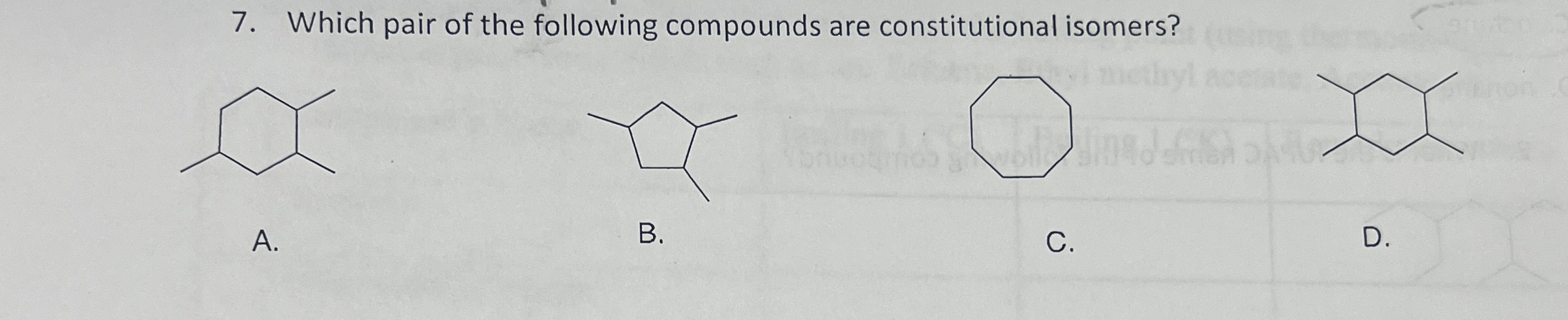 Solved Which pair of the following compounds are | Chegg.com