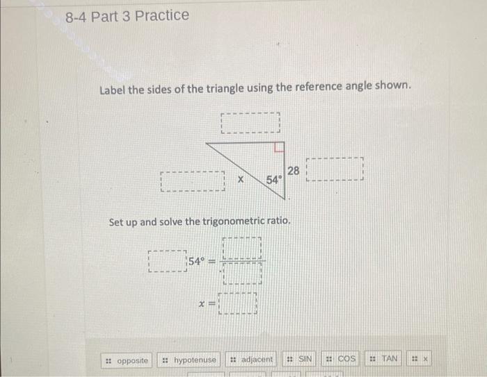 Solved Label the sides of the triangle using the reference | Chegg.com