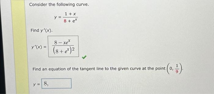 Solved Consider the following curve. Find y'(x). y'(x) = y = | Chegg.com