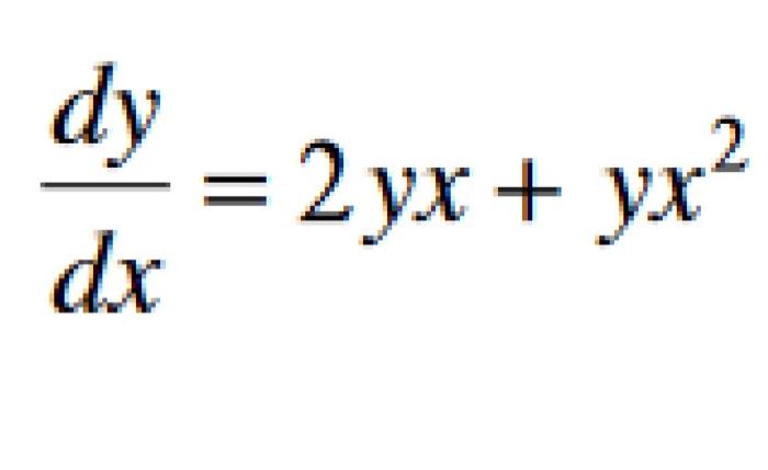 Solved dxdy=2yx+yx2 | Chegg.com