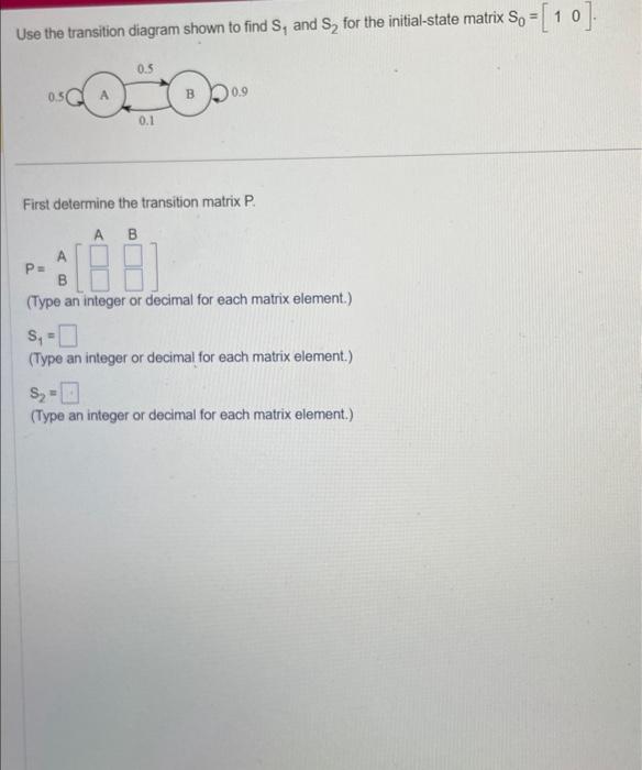 Solved Use the transition diagram shown to find S1 and S2 | Chegg.com