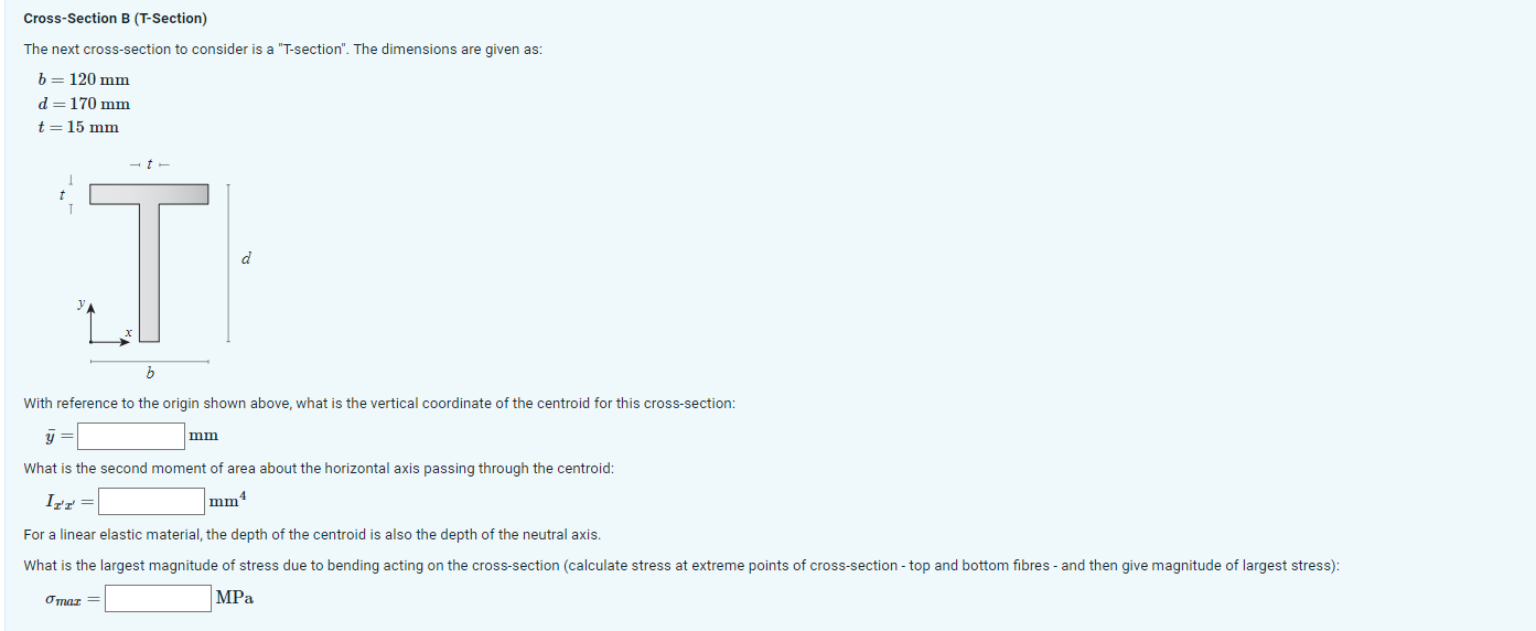 Solved Cross-Section B (T-Section)The next cross-section to | Chegg.com
