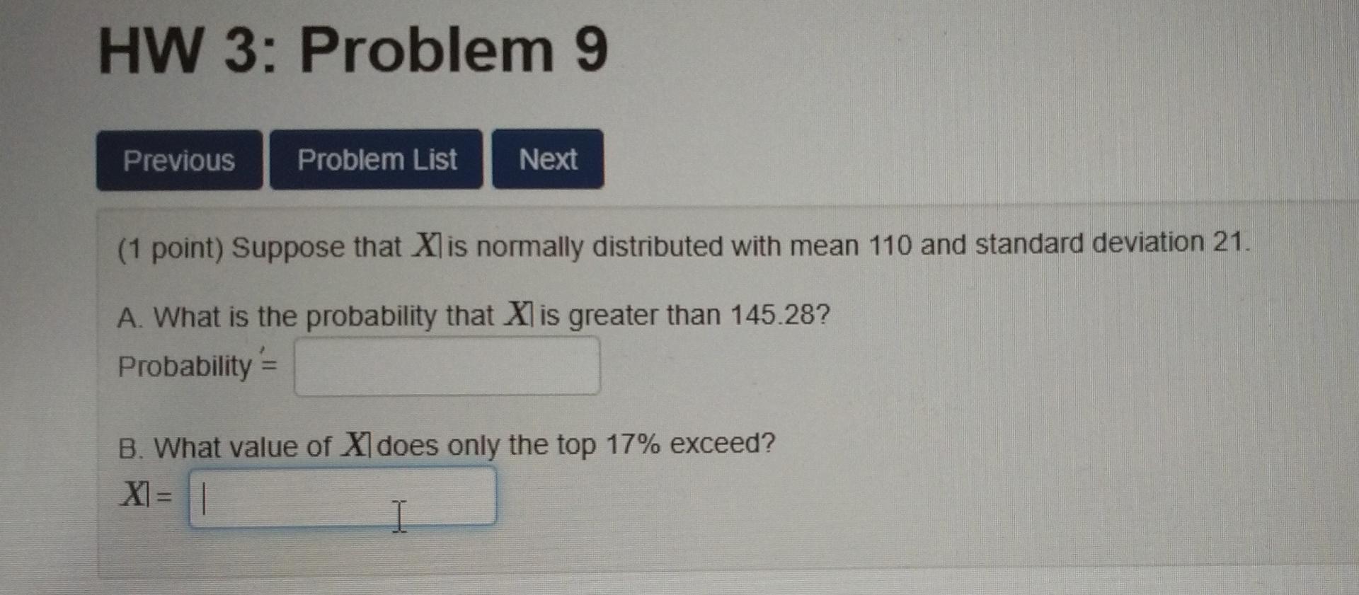 Solved HW 3: Problem 9 Previous Problem List Next (1 point) | Chegg.com
