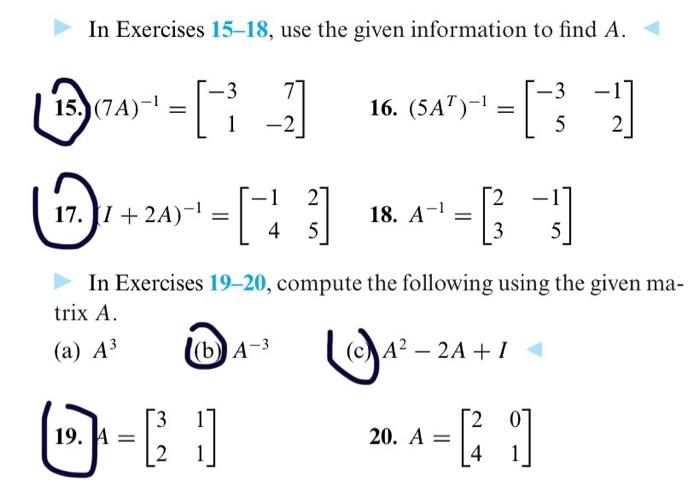 Solved In Exercises 15-18, use the given information to find | Chegg.com