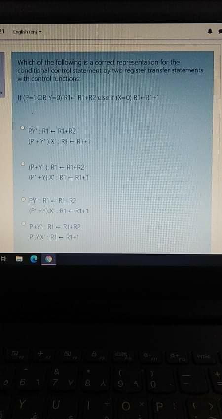 Solved 21 English (en Which of the following is a correct | Chegg.com