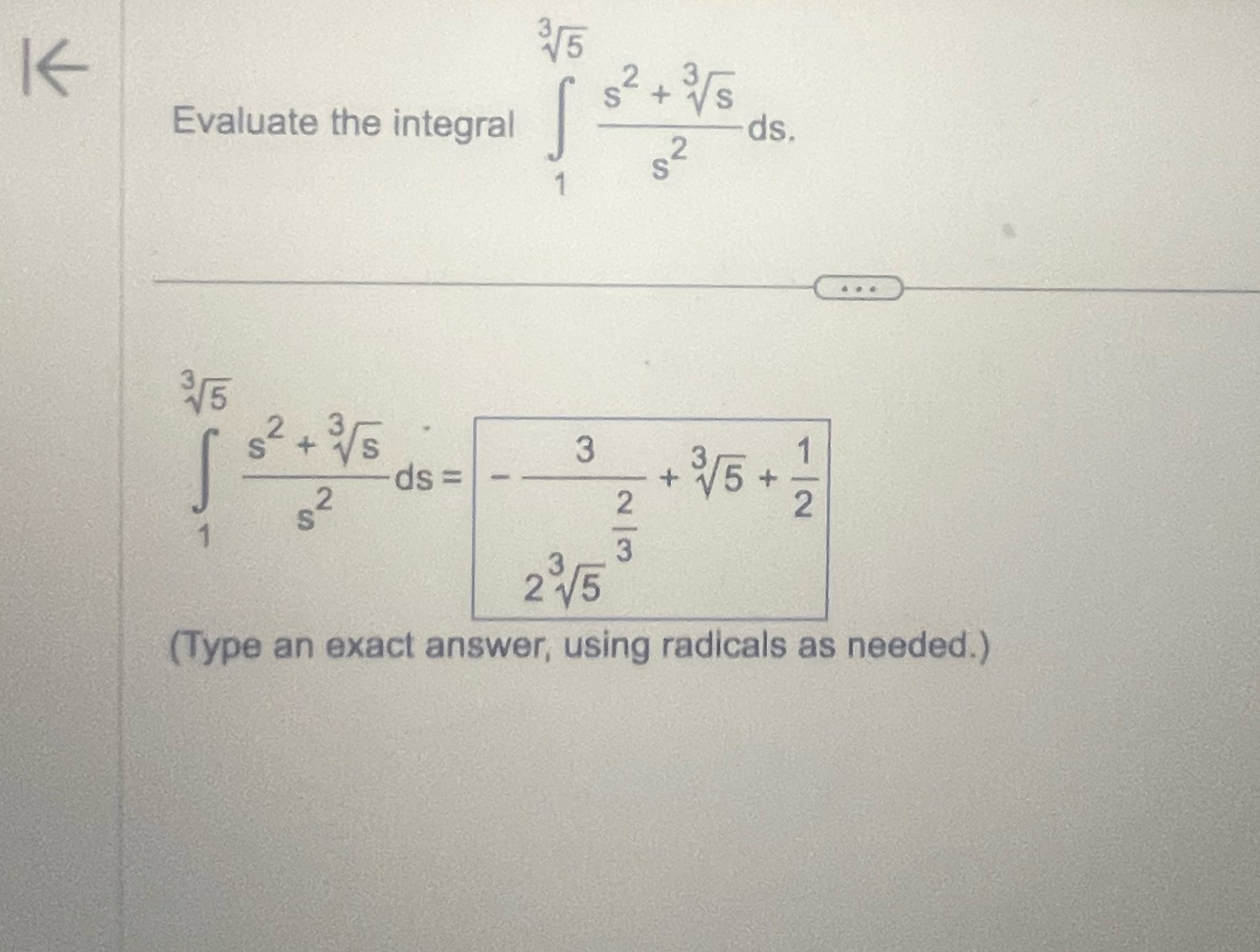 Solved Evaluate the integral | Chegg.com