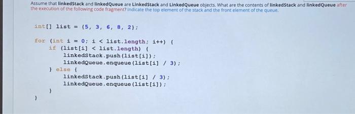 Solved Assume That Linkedstack And Linkedqueue Are