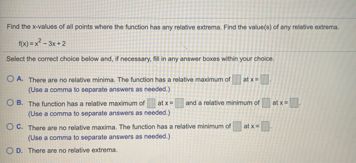 Solved Find the x-values of all points where the function | Chegg.com
