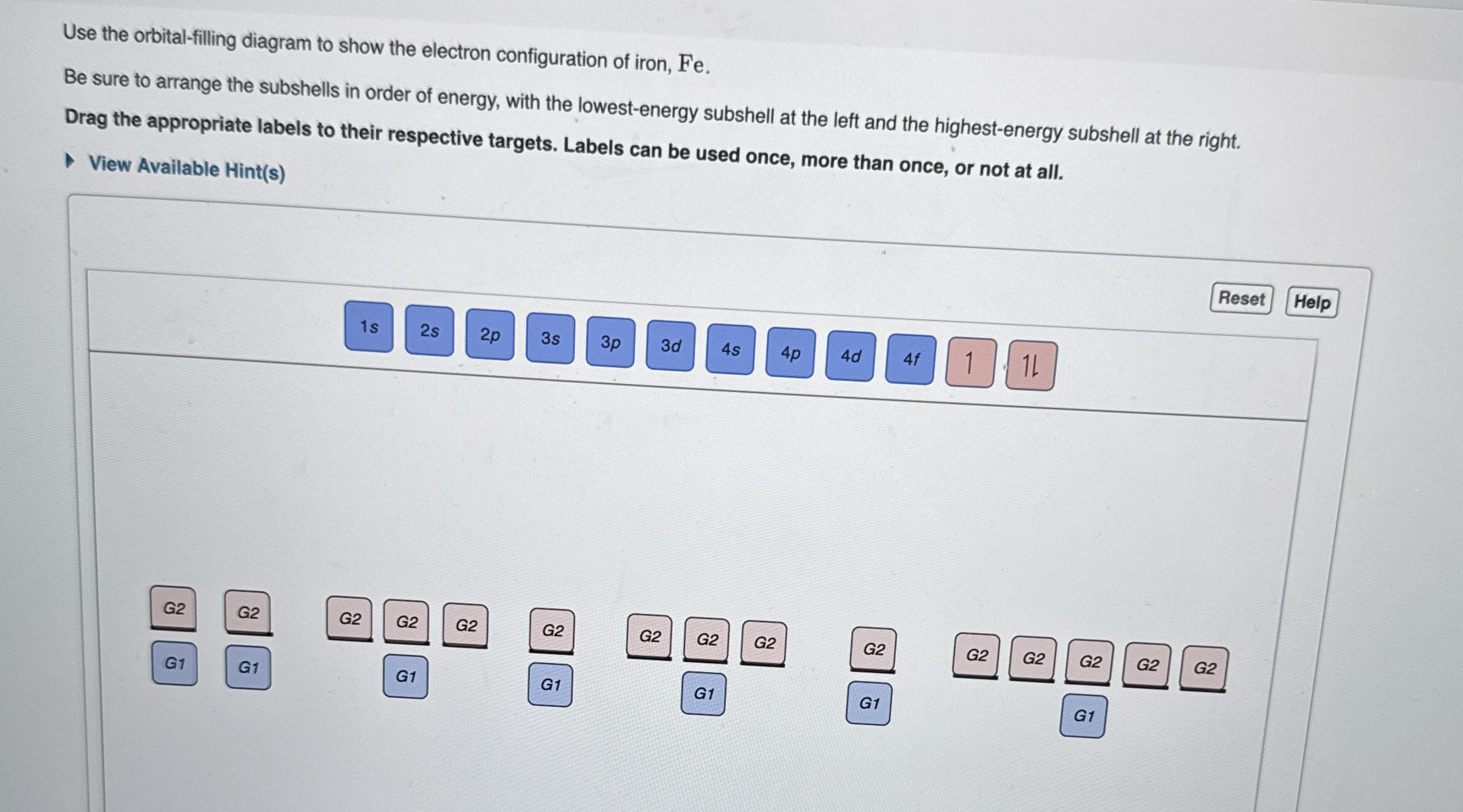 Use the orbital-filing diagram to show the electron | Chegg.com