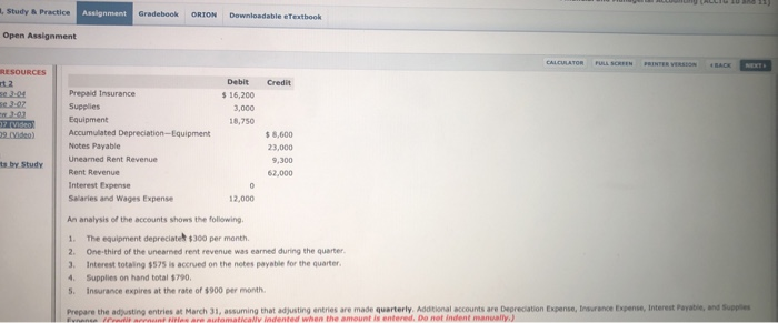 Solved Study Practice Assignment Gradebook ORION | Chegg.com