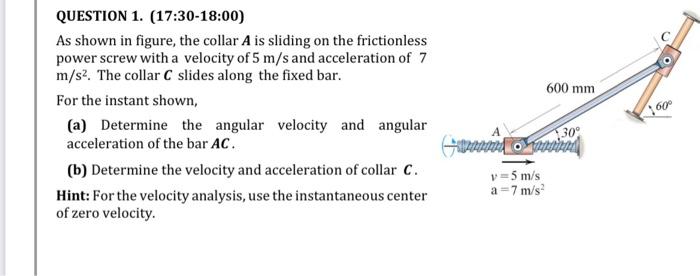 Solved QUESTION 1. (17:30-18:00) As shown in figure, the | Chegg.com