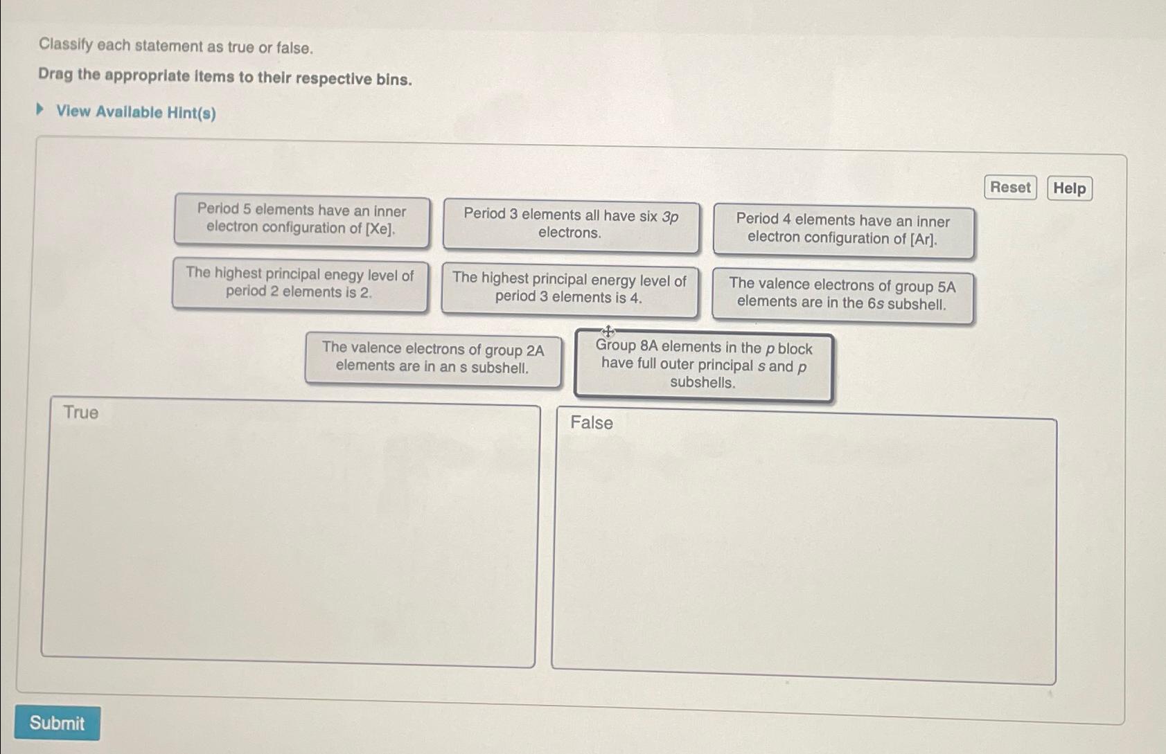 Solved Classify each statement as true or false.Drag the | Chegg.com