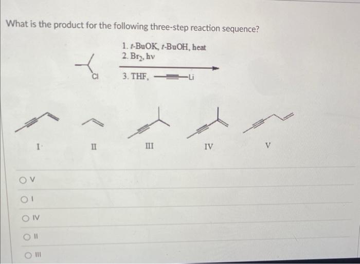 Solved What is the product for the following three-step | Chegg.com