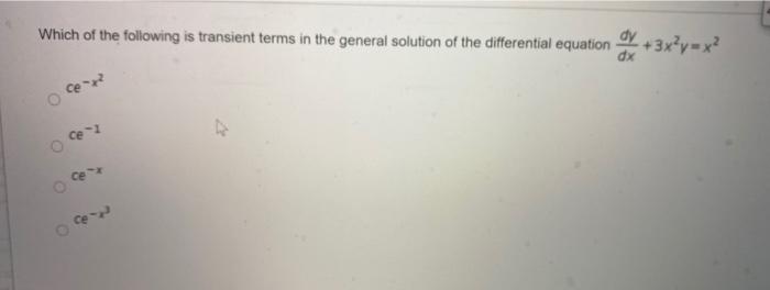 Solved Which of the following is transient terms in the | Chegg.com