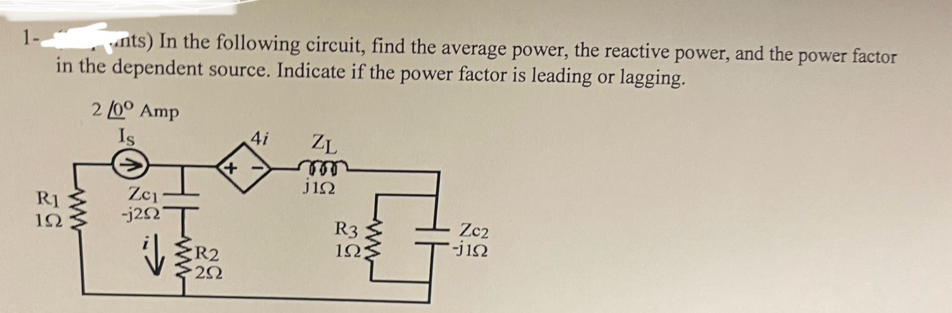 Solved ints) In the following circuit, find the average | Chegg.com Solved ints) In the following circuit, find the average | Chegg.com